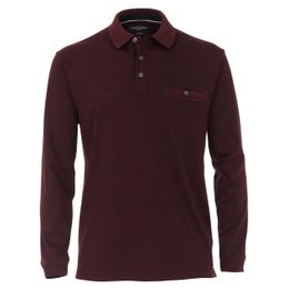 Casamoda Herren Langarm-Poloshirt "Casamoda Polo-Shirt Langarm gestreift", rot, Gr. XL, 62% Baumwolle, 38% Polyester, Shirts