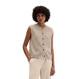 Marc O'Polo Strickweste MARC O'POLO "aus Boucl&eacute;-Garn", Damen, Gr. M, linen beige, Obermaterial: 78% Baumwolle, 22% Polyamid, unifarben, regular fit, Westen Strickweste