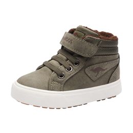 Kangaroos M&auml;dchen Sneaker "Kavu III", Gr. 22, gr&uuml;n, Synthetik, Schuhe, Warmfutter, Rei&szlig;verschluss,Winterschuhe, Schn&uuml;rboots, Sneakerboots