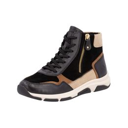 Remonte Damen Sneaker "Remonte Sneaker Veloursleder", Gr. 37, schwarz, Veloursleder, Schuhe