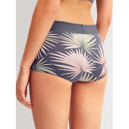 Calida Damen Panty "Elastic Trend", Gr. L, grau, Single Jersey, Obermaterial: 94% Baumwolle, 6% Elasthan, Unterhosen, mit floralem Print