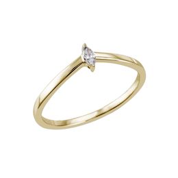 Firetti Damen Fingerring "Schmuck Geschenk Silber 925 Silberring Ring Navette gefasst glitzernd", 60, Silber 925 (Sterlingsilber), 1,4mm, gold,