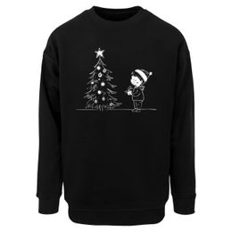 Merchcode Herren Rundhalspullover "Merchcode Christmas Cute Kid Crewneck"schwarz, Gr. S, mehrfarbig, 65% Baumwolle, 35% Polyester, Pullover