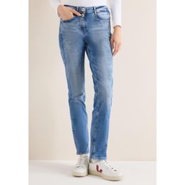 Cecil Damen Comfort-fit-Jeanslight blau washed, Gr. 34, unifarben, Jeans, 77% Baumwolle, 20% Polyester, 3% Elasthan, Jeans, Middle Waist