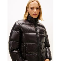 Tommy Jeans Damen Steppjacke "TJW PCKBL HD ESS PFFR SHINY EXT", schwarz, Gr. 4XL, unifarben, Steppware, Obermaterial: 100% Nylon, Jacken