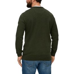 Herren Strickpullover, gr&uuml;n, Gr. 4XL, s.Oliver MEN BIG SIZES, bestickt, unifarben, Strick, Obermaterial: 100% Baumwolle, Pullover, Big Sizes / Gro&szlig;e