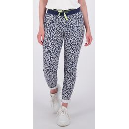 LPO Damen Sweathose "ADA WOMEN", blau, Gr. 36, Jersey, 50% Baumwolle, 50% Polyester, Hosen, elastischer Bund, Kordelzug, Allover Print