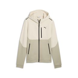 Puma Herren Sweatjacke "PumaTECH Kapuzenjacke Herren"alpine snow wei&szlig;, Gr. XXL, Obermaterial: 77% Baumwolle, 23% Polyester; Kapuzenfutter: 100%
