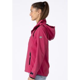 DEPROC Active Damen Softshelljacke "DECORAH PEAK V WOMEN", rot, Gr. 36, Softshell, 96% Polyester. 4% Elasthan, Jacken, mit abnehmbarer Kapuze
