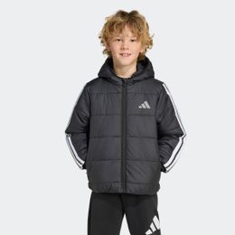 Jungen Winterjacke "LK ESS 3S JKT"schwarz, wei&szlig;, Gr. 122, adidas Sportswear, Obermaterial: 100% Polyester, Jacken, f&uuml;r Kinder, mit Rei&szlig;verschluss,