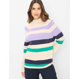 Brax Damen Strickpullover "Style LEA"lila, Gr. 36, Strick, 63% Baumwolle, 30% Polyamid, 5% Wolle, 2% Elasthan, Pullover