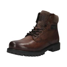 Bugatti Herren Winterboots, Gr. 42schwarz braun, Leder, Schuhe, Schn&uuml;rstiefel, Herrenboots mit Warmfutter