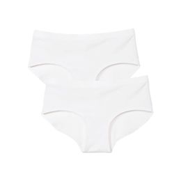 Calida Damen Panty "Benefit Women", Gr. M, wei&szlig;, Single Jersey, Obermaterial: 94% Baumwolle, 6% Elasthan, unifarben, Unterhosen, Low-Cut, elastischer