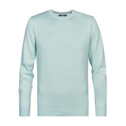 Damen Rundhalspullovercool mint, Gr. S, PETROL INDUSTRIES, Feinstrick, Obermaterial: 50% Baumwolle, 50% Polyacryl, Pullover, Materialmix mit