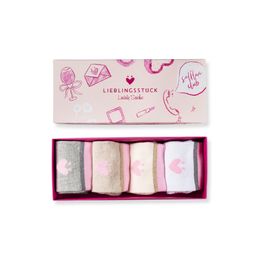 LIEBLINGSST&Uuml;CK LIEBLINGSST&Uuml;CK Damen Langsocken "KellyEp - Geschenkbox - Regular", Gr. 39830, lovely pink, Baumwolle, Elasthan, Polyamid, metallisierte Fasern,