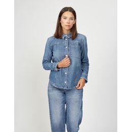 Gang Damen Hemdbluse "94LIV SHIRT"soft denim vint, Gr. XL, Denim/Jeans, Obermaterial: 100% Baumwolle, Blusen, in lockerer Passform