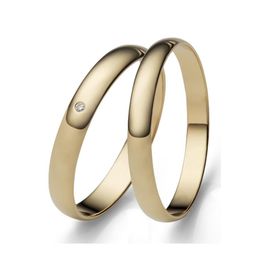 Firetti Damen Trauring "Schmuck Geschenk Gold 375 Hochzeit Ehering "LIEBE"", 56, ohne Brillant, Gelbgold 585, 3mm, gold, Gelbgold 585, Fingerringe,
