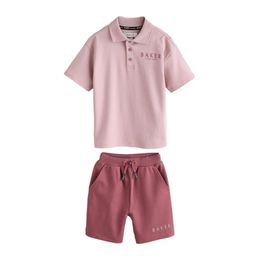 Baker by Ted Baker Set: Poloshirt und Shorts Jungen Gr&ouml;&szlig;e 146 altrosa / dunkelpink