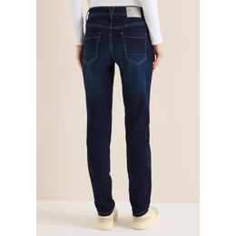Cecil Damen Comfort-fit-Jeansdunkelblau wash, Gr. 27, unifarben, Jeans, 78% Baumwolle, 20% Polyester, 2% Elasthan, Jeans, Middle Waist