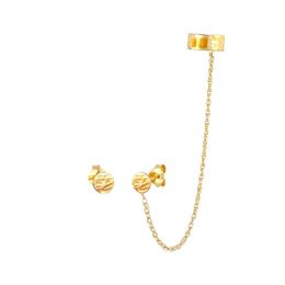 Elli Ohrringe Ear Chain, Earcuff Damen Gr&ouml;&szlig;e One Size gold