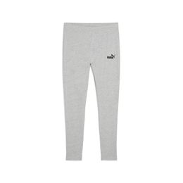 Puma Damen Leggings "Essentials Small No. 1 Logo Leggings Damen"light gray heather, Gr. M, Obermaterial: 95% Baumwolle, 5% Elasthan, Hosen