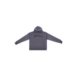 DROPSIZE Herren Kapuzenpullover "Dropsize HEAVY LOGO DESIGN HOODIE"steel grau, Gr. XS, bedruckt, 70% Baumwolle, 30% Polyester, Pullover