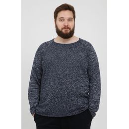 Blend Herren Strickpullover "BHDan Big & Tall", blau, Gr. 4XL, unifarben, Feinstrick, 50% Baumwolle, 50% Polyacryl, Pullover, Strickpullover mit