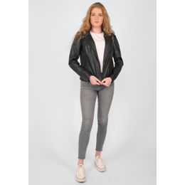 Maze Damen Lederjacke "4202165", schwarz, Gr. XXL, Obermaterial: 100% Lammleder. Futter: 100% Polyester. &Auml;rmelfutter: 100% Polyester, Jacken