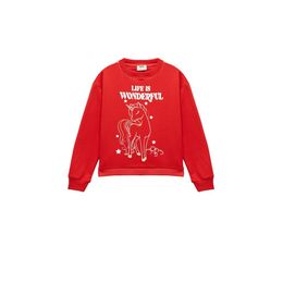KOTON Sweatshirt M&auml;dchen Gr&ouml;&szlig;e 158/164 hellblau / gelb / rot / wei&szlig;