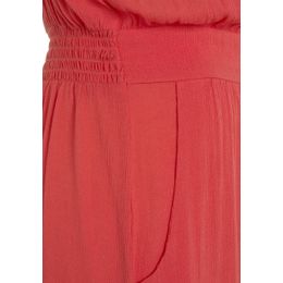 s.Oliver Damen Culotte-Overall, orange, Gr. 46, unifarben, Cr&ecirc;pe, Obermaterial: 100% Viskose, Overalls, aus gekreppter Viskose