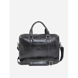 Negotia Leather Laptop Bag 'Sorel' male Black size 40 cm x 30 cm x 9cm