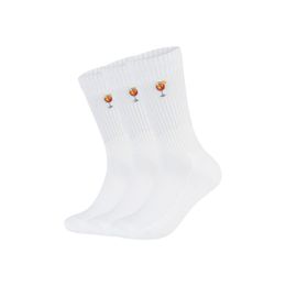 FLIP SOX Damen Socken "Tennissocke mit Motiv 3er Pack", Gr. 43aperol, 66% Baumwolle, 28% Polyester, 5% Elastodien, 1% Elasthan, bestickt, Socken, 3er