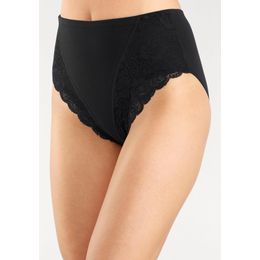 Petite Fleur Damen Formslip, Gr. 40, schwarz, Obermaterial: 90% Baumwolle, 10% Elasthan (LYCRA SPORT). Miedereinsatz: 90% Polyamid, 10% Elasthan.