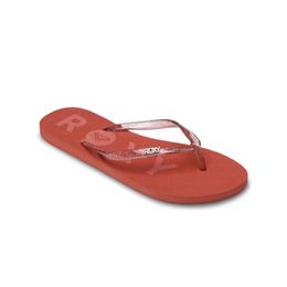 Roxy Damen Sandale "Viva Sparkle", Gr. 7, rot, Obermaterial: 98% Synthetikmaterial, 2% Metall / Futter: 100% Synthetikmaterial / Au&szlig;ensohle: 100%