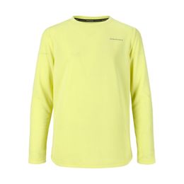 Endurance Jungen Langarmshirt "Eally", gelb, Gr. 140, unifarben, 95% Polyester, 5% Elasthan, Shirts, mit atmungsaktiver Funktion