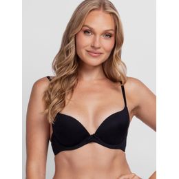 Dorina Damen Push-up-BH "Sonia", Gr. 70rot, schwarz, Spitze, Obermaterial: 86% Polyamid, 14% Elasthan, unifarben, BHs