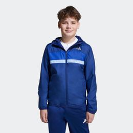 Jungen Windbreaker "J TIBERIO WB", blau, Gr. 176, adidas Sportswear, Obermaterial: 100% Polyester, Jacken