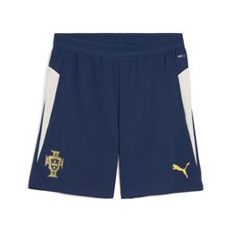 Puma Sportshorts 'Portugal' Herren Gr&ouml;&szlig;e L hellbeige / dunkelblau / gelb