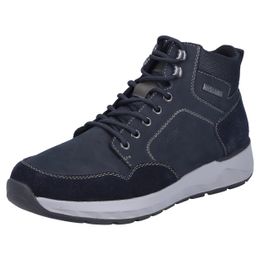 Rieker Herren Winterboots, Gr. 41, blau, Leder, Textil, Veloursleder, Schuhe, Schn&uuml;rboots, Stiefelette mit wasserabweisender RiekerTEX-Membran