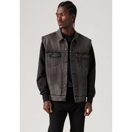 Levi's LEVI'S Herren Jeansweste "RELAXED TRUCKER VEST MED INDIGO - WORN IN", blau, Gr. S, Web, Obermaterial: 100% Baumwolle, Westen