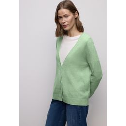 Street One Damen Cardiganpale mint gr&uuml;n meliert, Gr. 34, unifarben, Web, 37% Baumwolle, 34% Polyacryl, 26% Polyester, 3% Elasthan, Strickjacken, mit