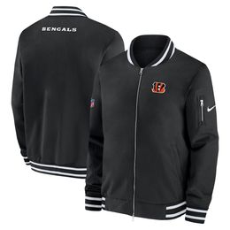 Nike Kinder Bomberjacke "Nike Jacke Cincinnati Bengals Nike Coach Bomber"schwarz, Gr. XL, 100% Polyester, Jacken