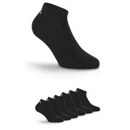 Socken Fila "UNISEX INVISIBLE PLAIN SOCKS", Damen, Gr. 39-42, schwarz (6x schwarz), Baumwolle, Elasthan, Polyester, uni, elastisch, Socken Socken, mit eingestricktem Logo