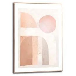 Poster Reinders "Abstrakt", beige (farbe rahmen: natur, farbe bild(er): beige), B:50cm H:70cm T:1,6cm, MDF, Bilder, Poster, im Holzrahmen