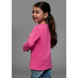 Kidsworld M&auml;dchen Langarmshirt "Ich schmeiss alles hin und werd ́ Prinzessin", pink, Gr. 104, bedruckt, Jersey, Obermaterial: 100% Baumwolle, Shirts,