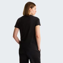 T-Shirt The North Face "W EVOLUTION SIMPLE DOME SLM SHORT SLEEVE", Damen, Gr. S, tnf schwarz, Obermaterial: 100% Baumwolle, Shirts T-Shirt, sportliche Passform, Kurzarm, f&uuml;r Sport und Outdoor, aus Baumwolle