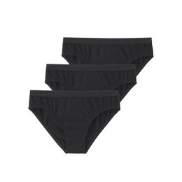 Bench. M&auml;dchen Slip, Gr. 134, schwarz, Jersey, Obermaterial: 92% Baumwolle, 8% Elasthan (LYCRA), unifarben, Unterhosen, mit weichem Webbund und Bench