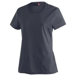 T-Shirt Maier Sports "Waltraud", Damen, Gr. 40, blau (dunkelblau), 100% Polyester, Rundhals, Shirts T-Shirt, Damen Kurzarmshirt, leichtes Sommer Funktionsshirt, Rundhals, Reg Fit