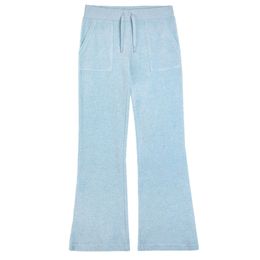 Juicy Couture Damen Sweathose "LAYLA LOW RISE POCKETED FLARE PANT Damen", blau, Gr. L, 95% POLYESTER 5% ELASTAN, Hosen, Trainingshose Damen,
