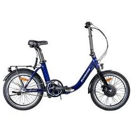 Z&uuml;ndapp E-Bike Z&Uuml;NDAPP "ZXT20" Gr. 38, blau (blau, schwarz), Elektrofahrr&auml;der, 38cm, 20 Zoll (50,80cm), Pedelec, Elektrofahrrad f&uuml;r Damen u. Herren